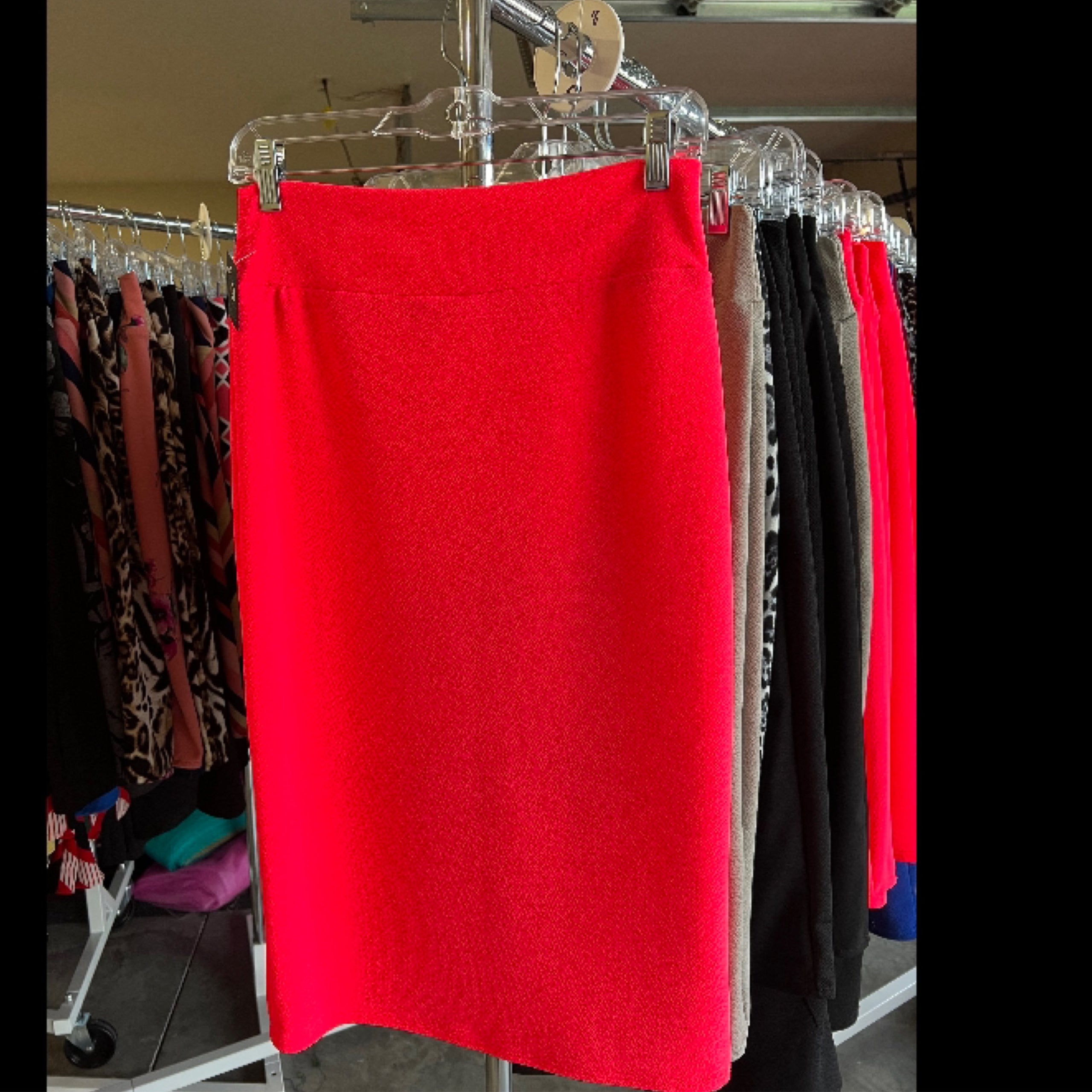 Neon coral Liverpool Premade | Pencil Skirts By Pati